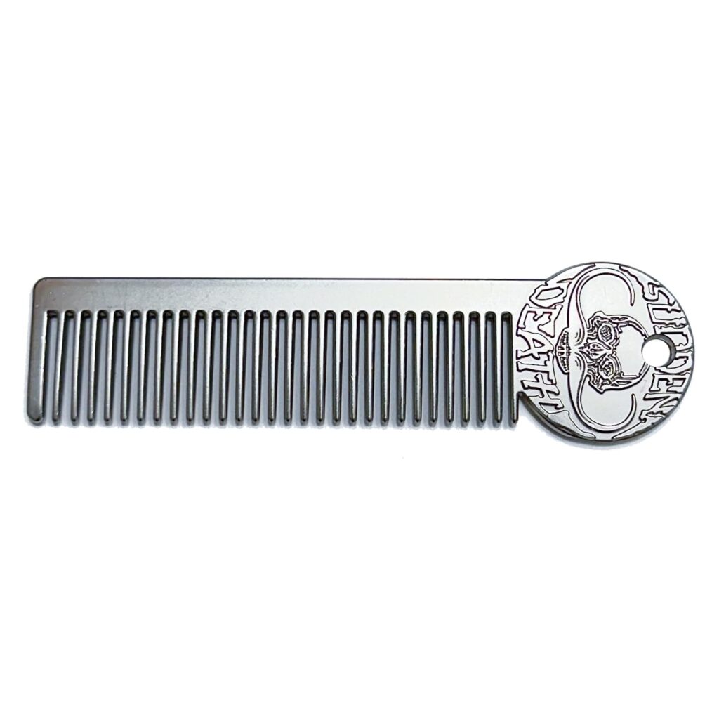 Metal Mustache & Beard Comb – Dual-Sided Pocket Comb for Men, Fine ...